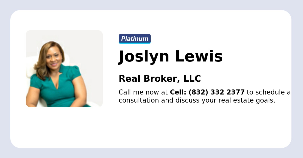 Platinum Real Estate Agent - Joslyn Lewis