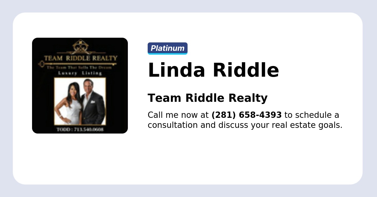 Platinum Real Estate Agent - Linda Riddle