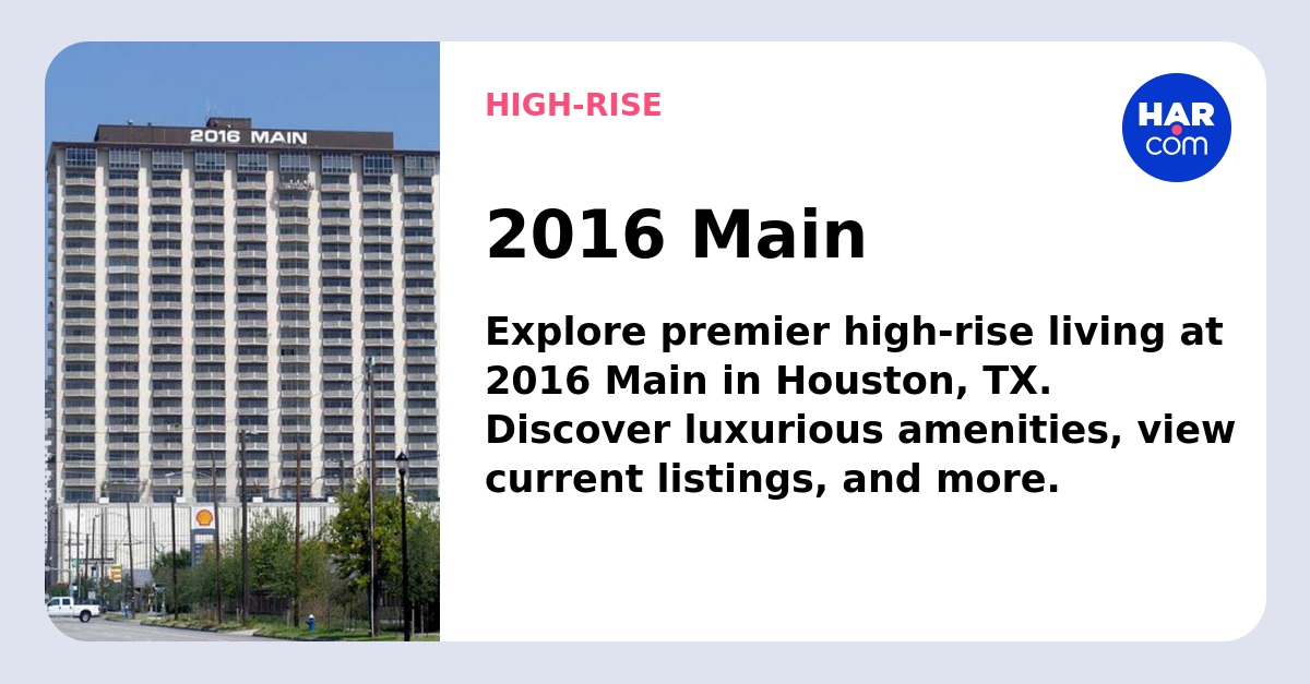 2016 Main, Houston, TX | Premier High-rise Living - HAR.com
