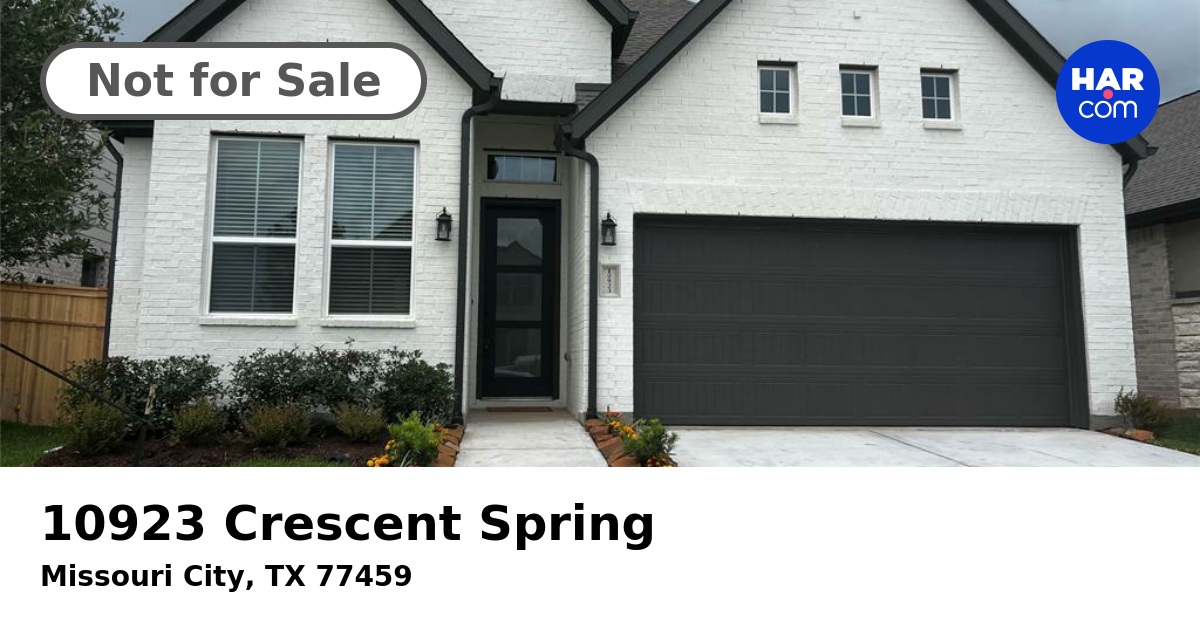 10923 Crescent Spring, MISSOURI CITY, TX 77459 - HAR.com