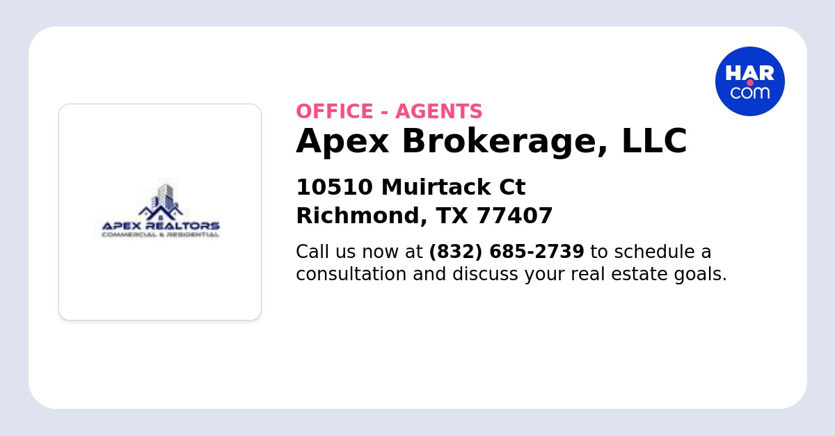 Apex Brokerage, LLC Agents - HAR.com