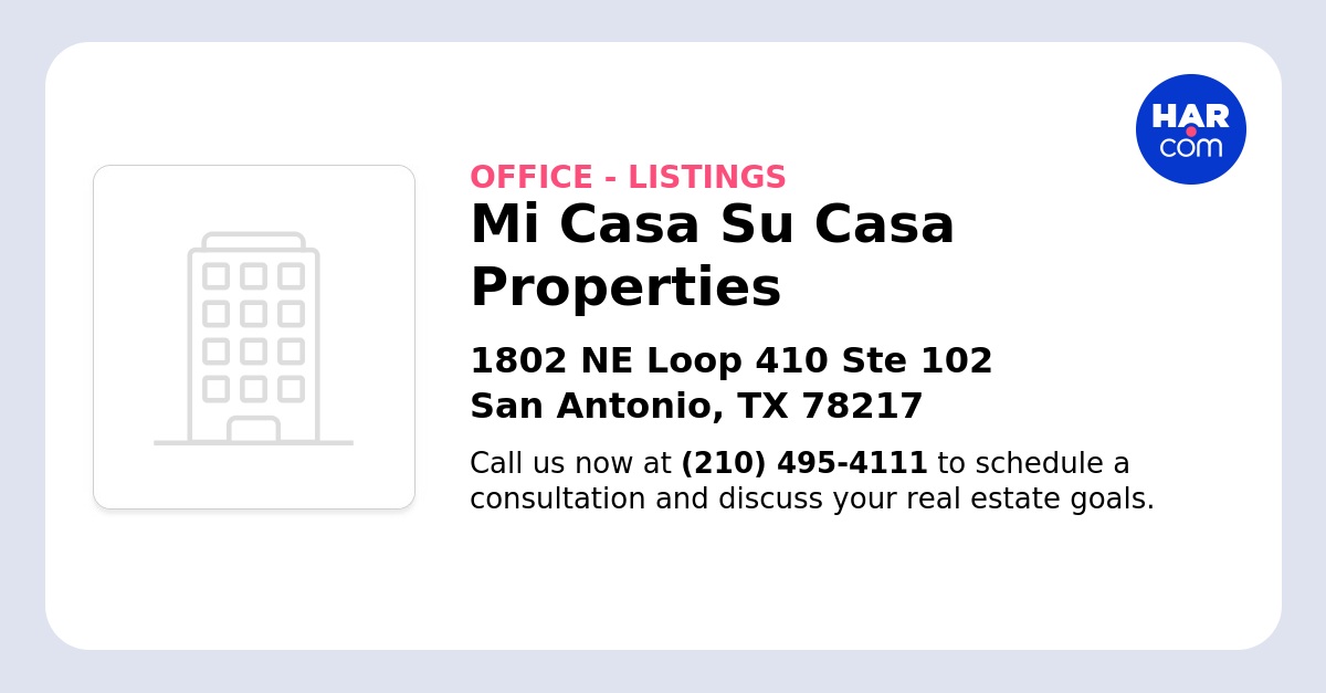 Mi Casa Su Casa Properties Listings - HAR.com